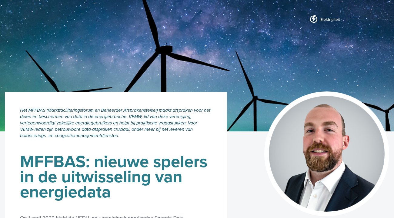 MFFBAS: nieuwe spelers in de uitwisseling van energiedata - Inzicht Nr ...